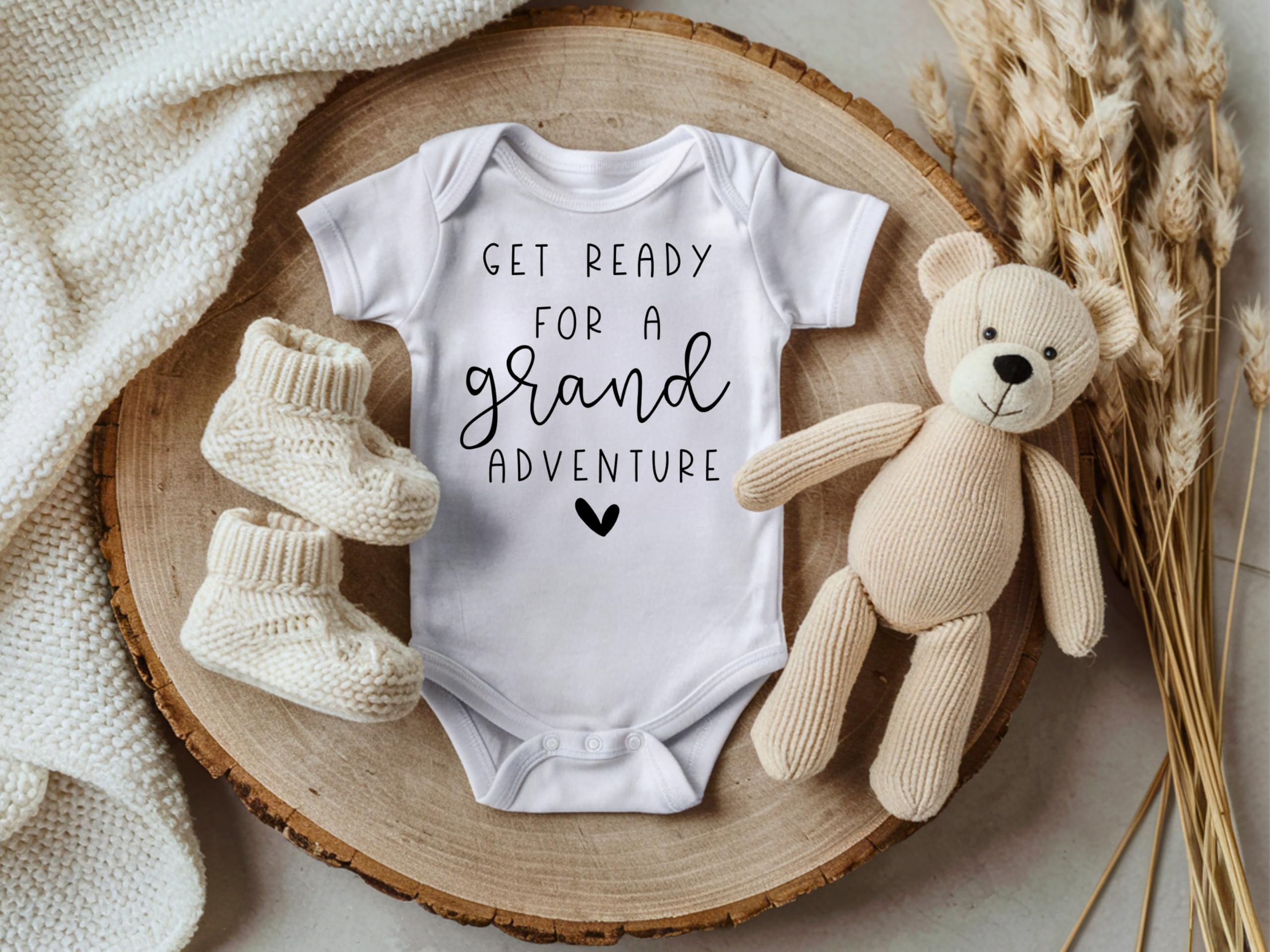 Pineapple Pancake Kids Pregnancy Announcement For Grandparents Get Ready for a Grand Adventure Infant Bodysuit
