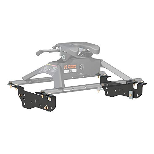 CURT 16448 5th Wheel Installation Brackets, Select Ford F-250, F-350, F-450 Super Duty, CARBIDE BLACK POWDER COAT