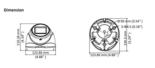 ENS SCC75T6/MZ-P Starlight 5MP IR WDR TVI/AHD/CVI/CVBS Ultra-Low Light Outdoor Turret Analog Camera with 2.7 mm to 13.5 mm varifocal Lens, auto Focus, BNC Connection.
