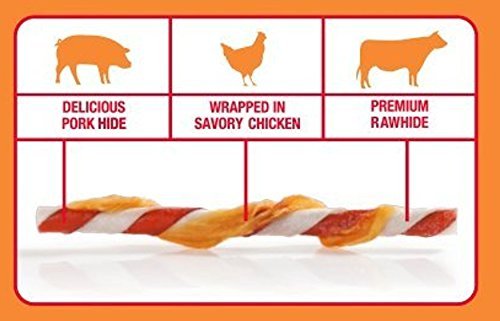 Good'n'Fun P-94188 Triple Flavor Twists Dog Chews, One Size