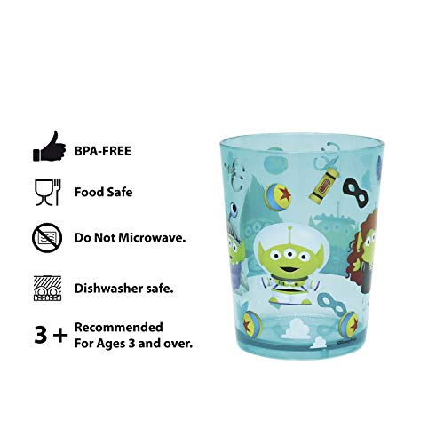 Zak Designs Pixar Movies Alien Remix Beverage Serving Set Includes Pitcher and 4 Durable Plastic Tumblers with Unique Artwork, Perfect for a Pool Party (5 Pieces), Green,10 ounces