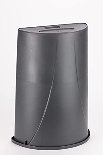 CFS 34302123 Centurian Half Round Waste Container Trash Can Only, 21 Gallon, Gray