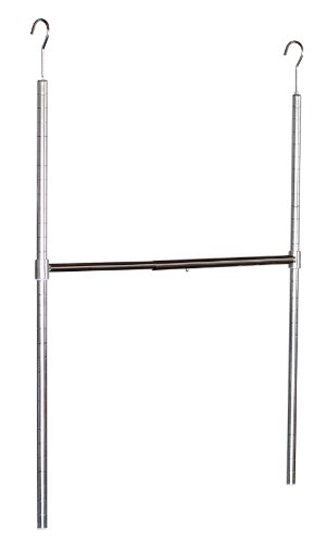 DecoBros Adjustable Hanging Closet Rod, Chrome