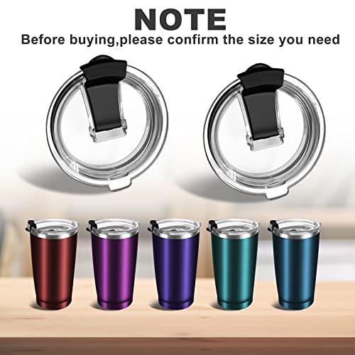 20oz Tumbler Replacement Lids Spill Proof Splash Resistant Lids Covers for 3.25in Cup Mouth for Tumble Compatible with YETI Rambler Atlin, Beast Juro SUNWILL Cup (2 Pack)