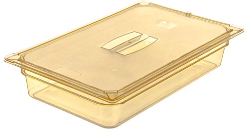 Carlisle FoodService Products 10410U13 StorPlus High Heat Universal Handled Food Pan Lid, Full Size, Amber