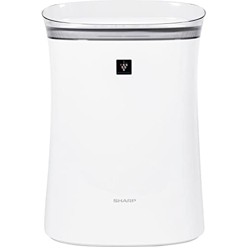 SHARP Air Purifier with Plasmacluster Ion Technology for Medium-Sized Rooms, Bedroom, or Office. Odor and True HEPA Filter for Dust, Smoke, Pollen, & Pet Dander may last up-to 2 years each. FPK50UW.