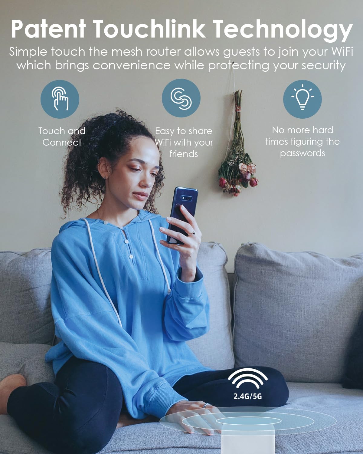 Whole Home WiFi System-WAVLINK AC1200 Dual-Band Mesh WiFi System,Up to 4000 Sq.ft. Coverage,Replaces WiFi Router & Extender, Touchlink, Parental Control, Full Gigabit, Wave 2, MU-MIMO, 3-Pack…