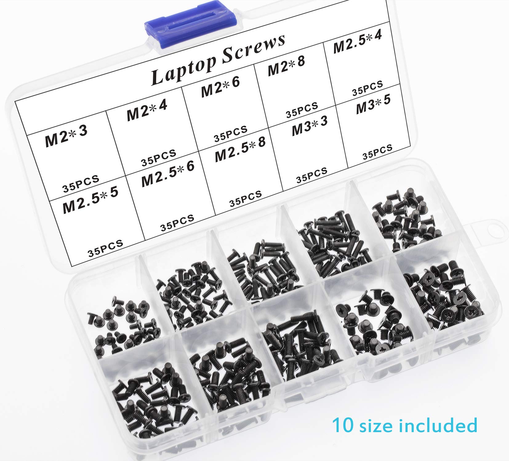 CO RODE 350 Pieces M2 M2.5 M3 Laptop Screws, Notebook Computer Replacement Screws Kit Set for IBM HP Dell Lenovo Samsung Sony Toshiba Gateway SSD Hard Disk SATA