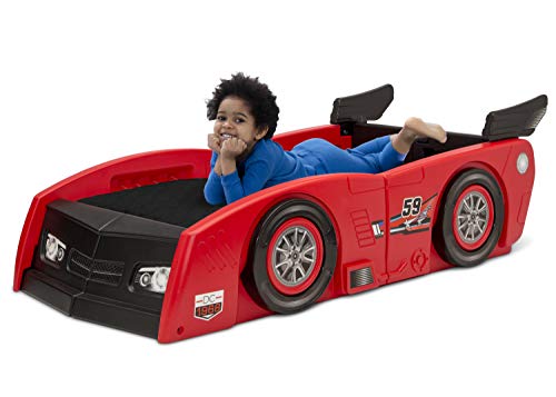 Delta Children Grand Prix Race Car Toddler-to-Twin Bed, Red