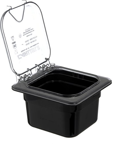 Carlisle FoodService Products 3068403-E Plastic Food Pan, 1/6 Size, 4 Inches Deep, Black
