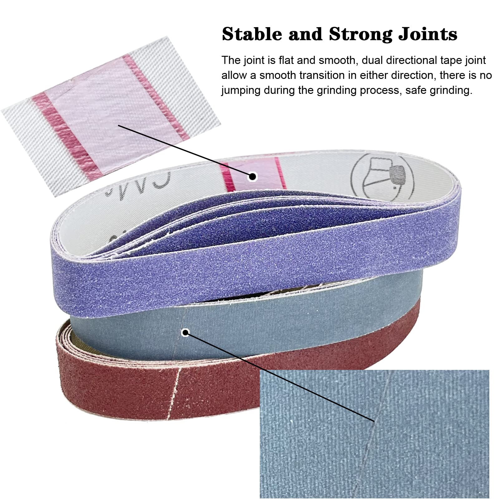 30 Pcs 3/4" x 12" Replacement Knife Sharpener Sanding Belt Kit for Work Sharp Knife & Tool Sharpener Ken Onion Edition (WSKTS-KO), 80/120/240/400/1000/2500 Grits