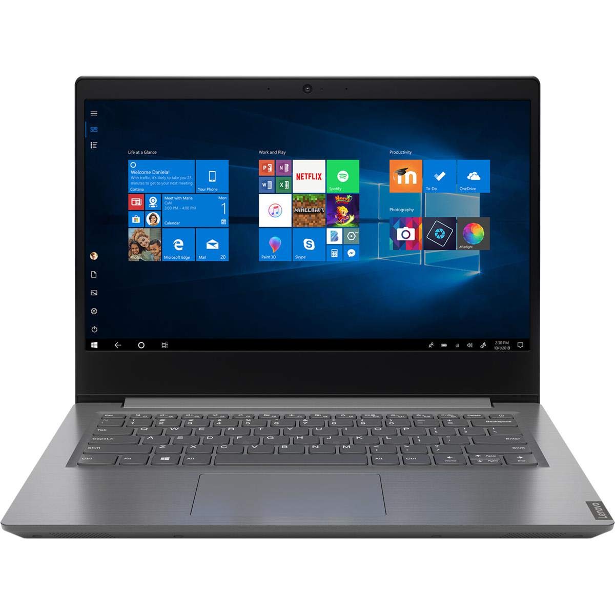 Lenovo V14-IIL 82C401JHUS 14" Full HD Notebook Computer, Intel Core i5-1035G1 1GHz, 8GB RAM, 256GB SSD, Windows 10 Pro, Gray