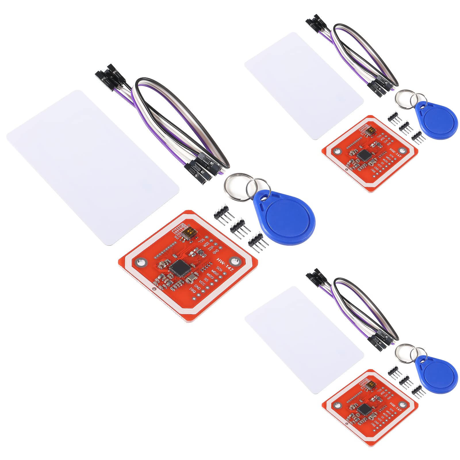 AITIAO 3Pcs PN532 NFC NXP RFID Module V3 Kit Near Field Communication Reader Module Kit I2C SPI HSU with S50 White Card Key Card for Raspberry Pi DIY Smart Phone