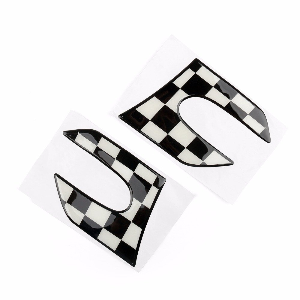 3D Side Scuttle Lamp Light Pattern Fender Panel Frame Cover Sticker Trim for Mini Cooper F55 Hardtop F56 Hatchback (4)