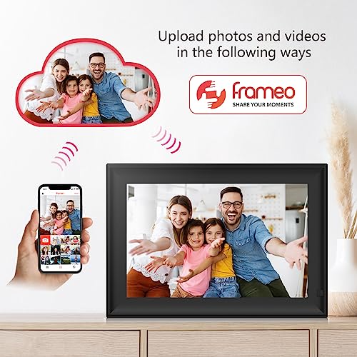32GB FRAMEO 10.1 Inch Smart WiFi Digital Photo Frame 1280x800 HD IPS LCD Touch Screen, Auto-Rotate, Motion Sensor, Built in 32GB Memory, Share Moments Instantly via Frameo App from Anywhere