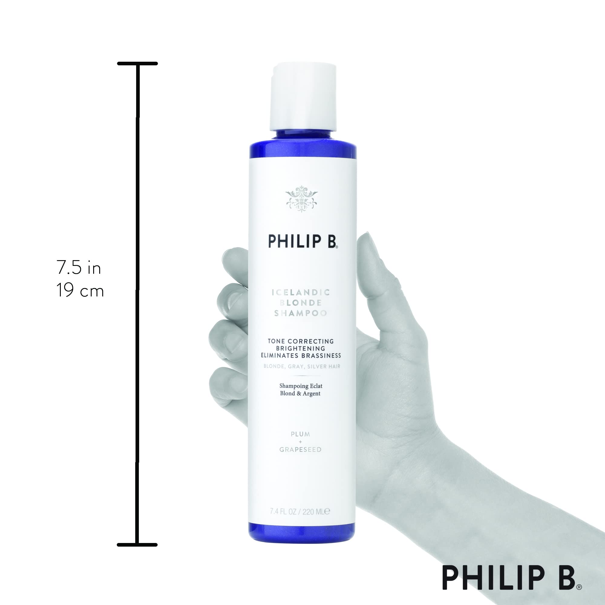 PHILIP B Icelandic Blonde Shampoo 7.4 oz. (220 ml) | Delivers Bright and Shiny, Cool-Toned Hair