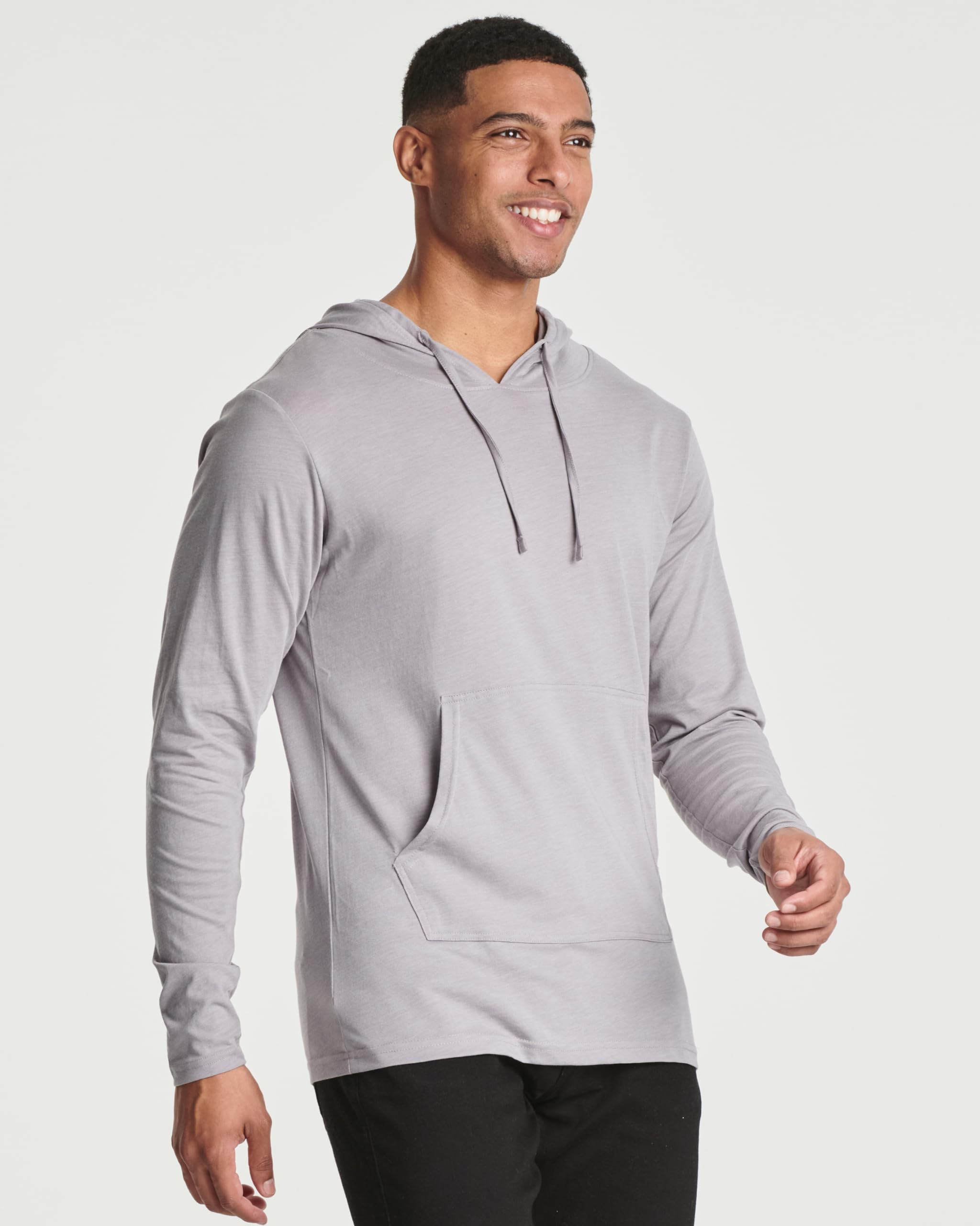 3 Pack: Men’s Cotton Lightweight Hoodie Long Sleeve Hooded T Shirt Sweatshirt French Terry Casual Performance Active Athletic Workout Gym Quick Dry Fit Jersey Pullover UPF 50 Outdoor- Set 12, XXL