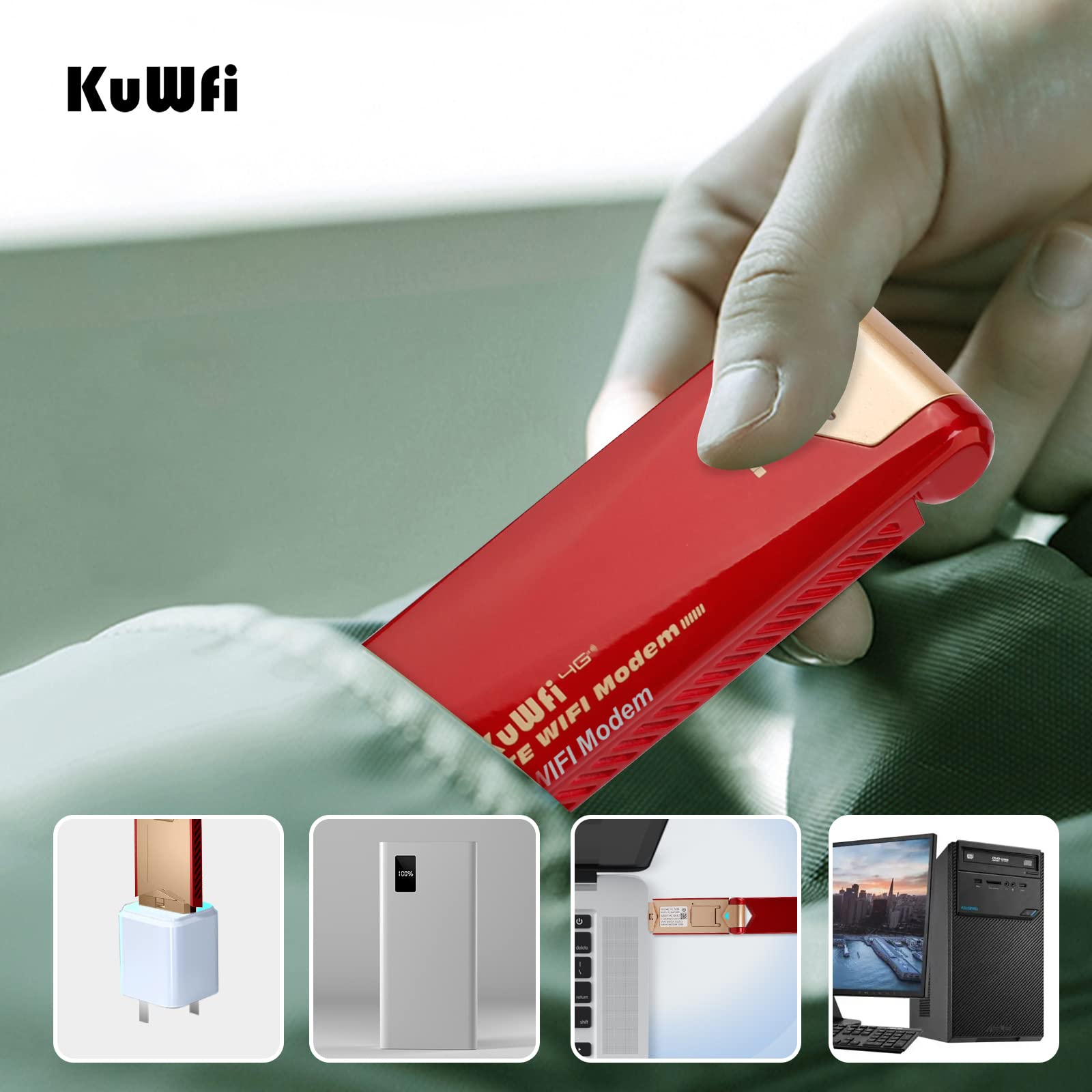 4G LTE USB Modem Dongle Router with WiFi Hotspot, 4G Modem Wireless WiFi Hotspot Router with SIM Card Slot Unlocked Portable for AT&T/T-Mobile in USA/CA/MX