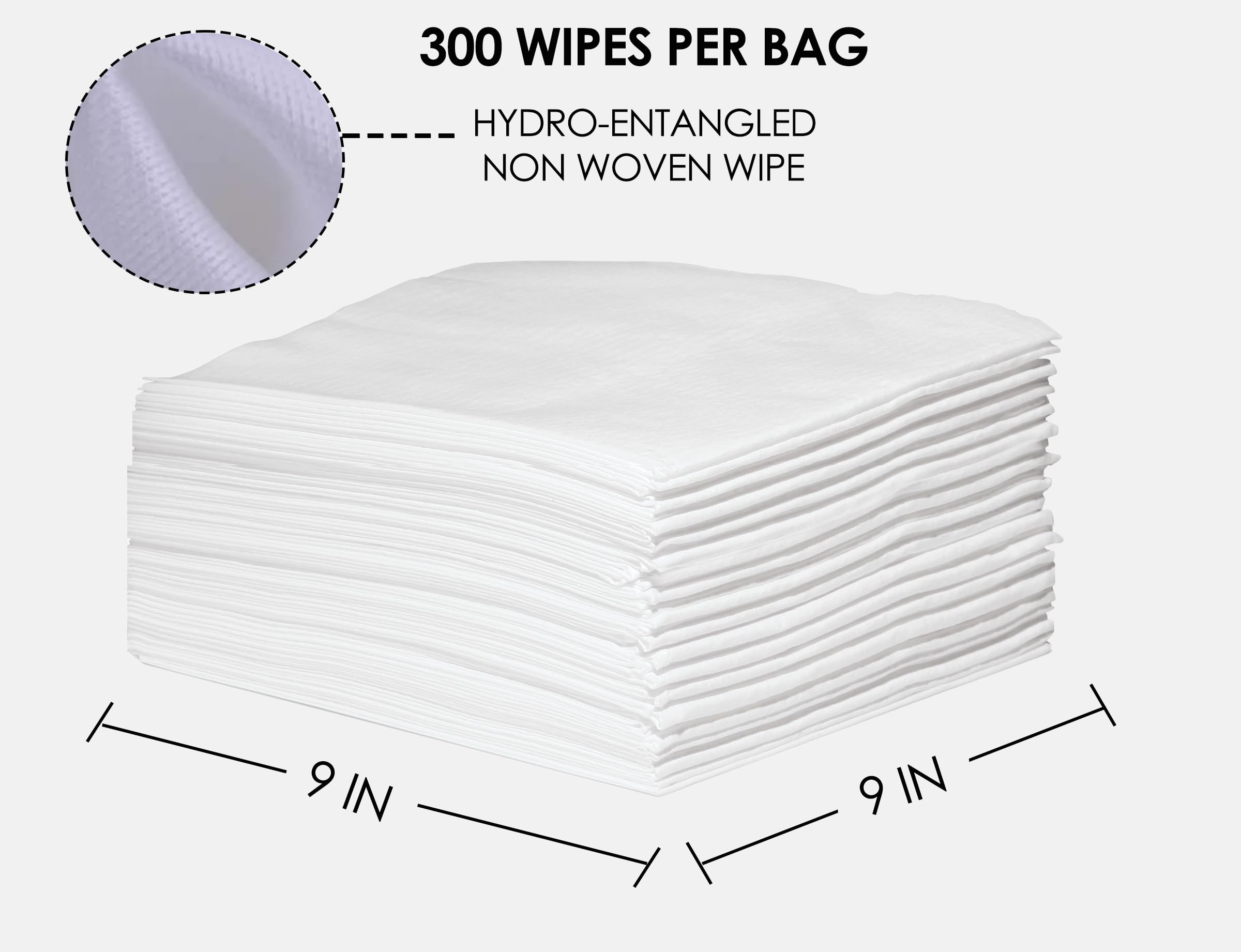 Microcare Solutions Lint Free Cleanroom Clean Room Wipes (Wipers) 9 x 9" (Pack of 300) For Laboratory, Electronics, Pharmaceutical, Printing and Semiconductor Industries (300)