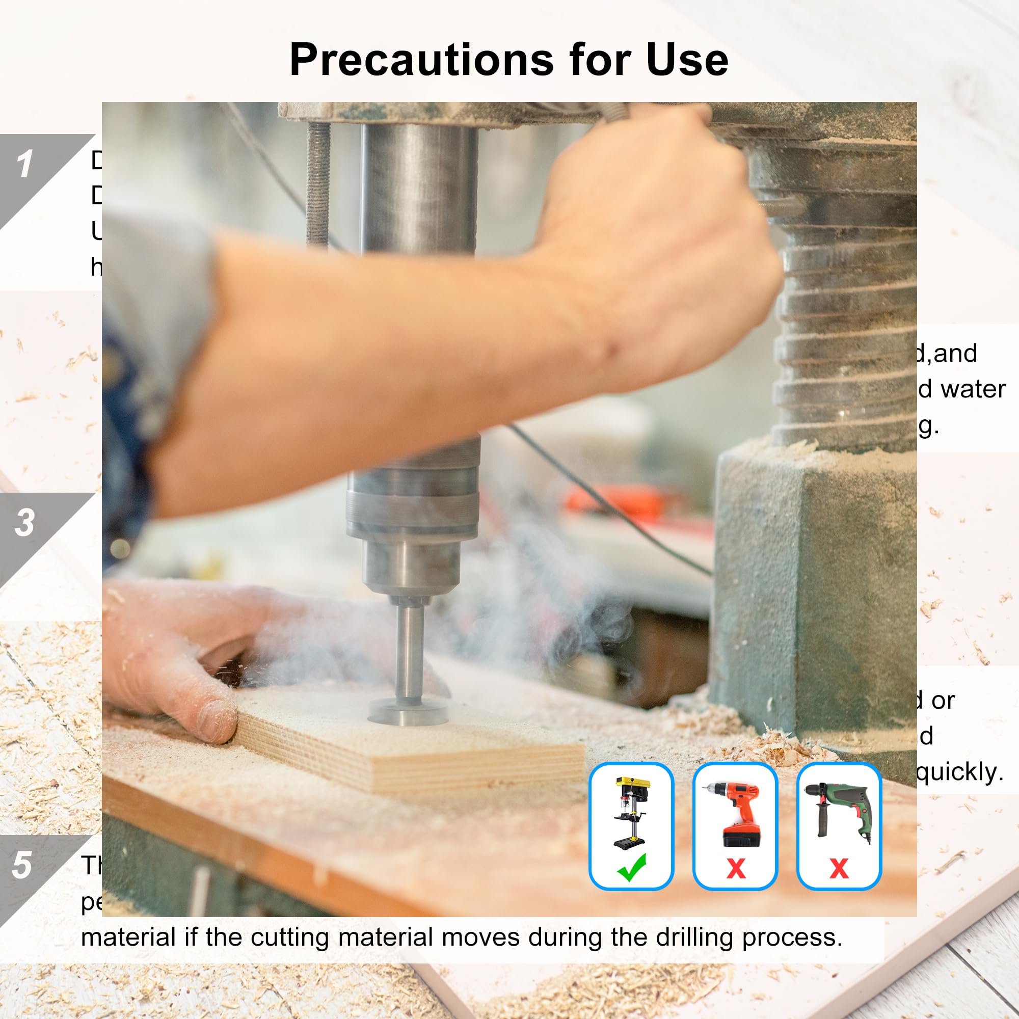 uxcell Forstner Drill Bits 40mm, Tungsten Carbide Wood Hole Saw Auger Opener Woodworking Hinge Hole Drilling Boring Bit Cutter Gray with Case