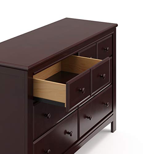 Graco Benton 6 Drawer Double Dresser (Espresso) – Easy New Assembly Process, Universal Design, Durable Steel Hardware and Euro-Glide Drawers with Safety Stops, Coordinates with Any Nursery