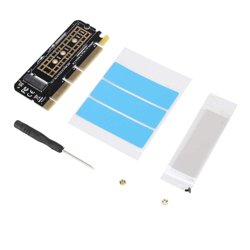Zopsc High Speed SSD Hard Disk Adapter Mini M.2 NGFF SSD to PCI-E 3.0 X16 Expansion Riser Card Application for Home/Office/Gamer