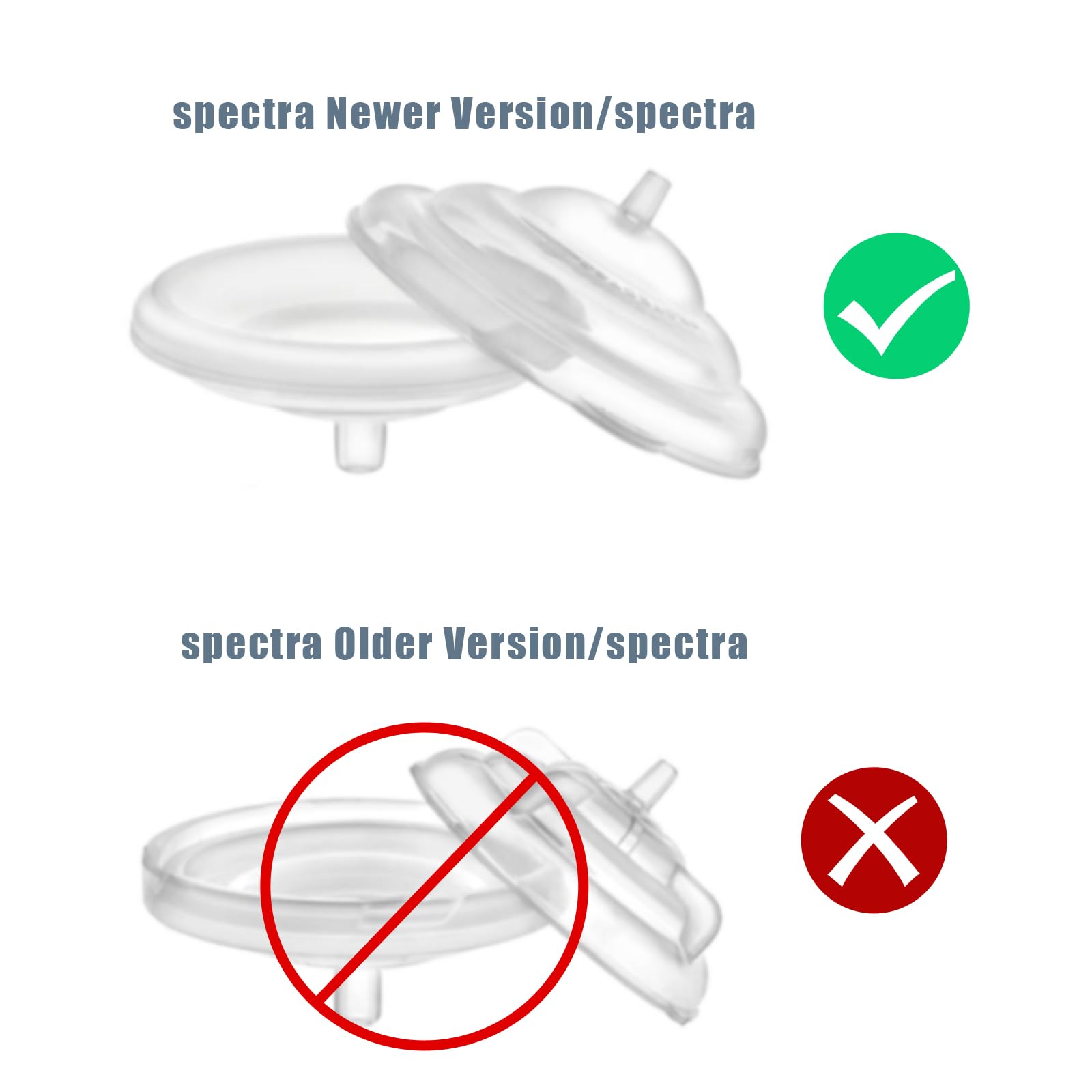 4pcs Silicone Membrane Compatible with S1 Spectra S2, Maymom Breast Pump Backflow Protector BPA Free Not Original Accessories Replacement Parts for Spectra Pump Parts and Spectra S2 Parts
