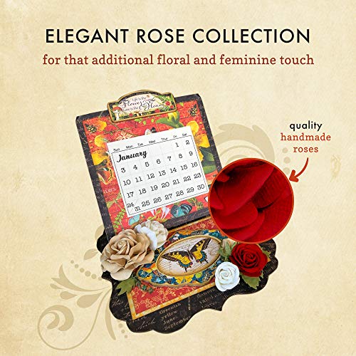 Graphic 45 Rose Bouquet CollectionâTriumphant Red Paper Flowers, Multi