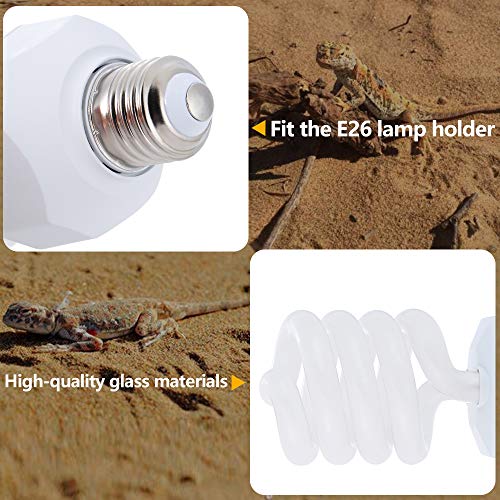 LUCKY HERP UVA UVB Reptile Light 10.0, Desert UVB 150 Compact Fluorescent Lamp 23W