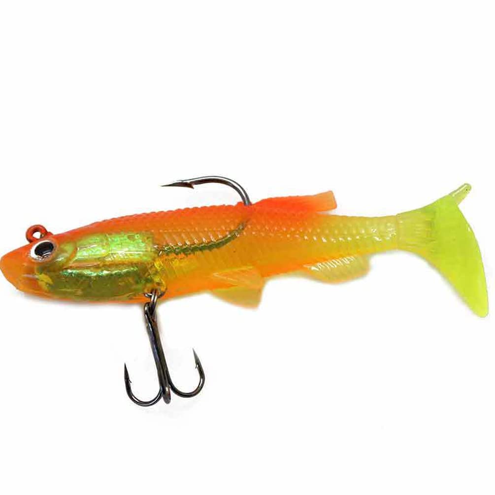 5pcs Fishing Soft Lures Artificial Bionic Swimming Lures 8cm/3.15'' 12g Crankbait Lifelike Soft Baits Swimbait with Hooks Fishing Tackle Lure