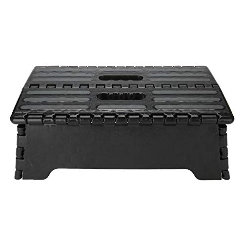 TOPINCN Folding Step Stool The Lightweight Step Stool is Sturdy Enough to Support Adults and Enough for Kids. Opens Easy with One Flip. Great for Kitchen, Bathroom, Bedroom, Kids