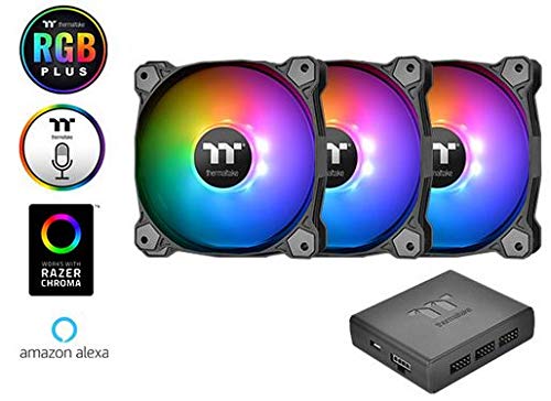 Thermaltake CL-F063-PL12SW-A Ventilateur Pure Plus RGB 12 TT 3 Pack - Black