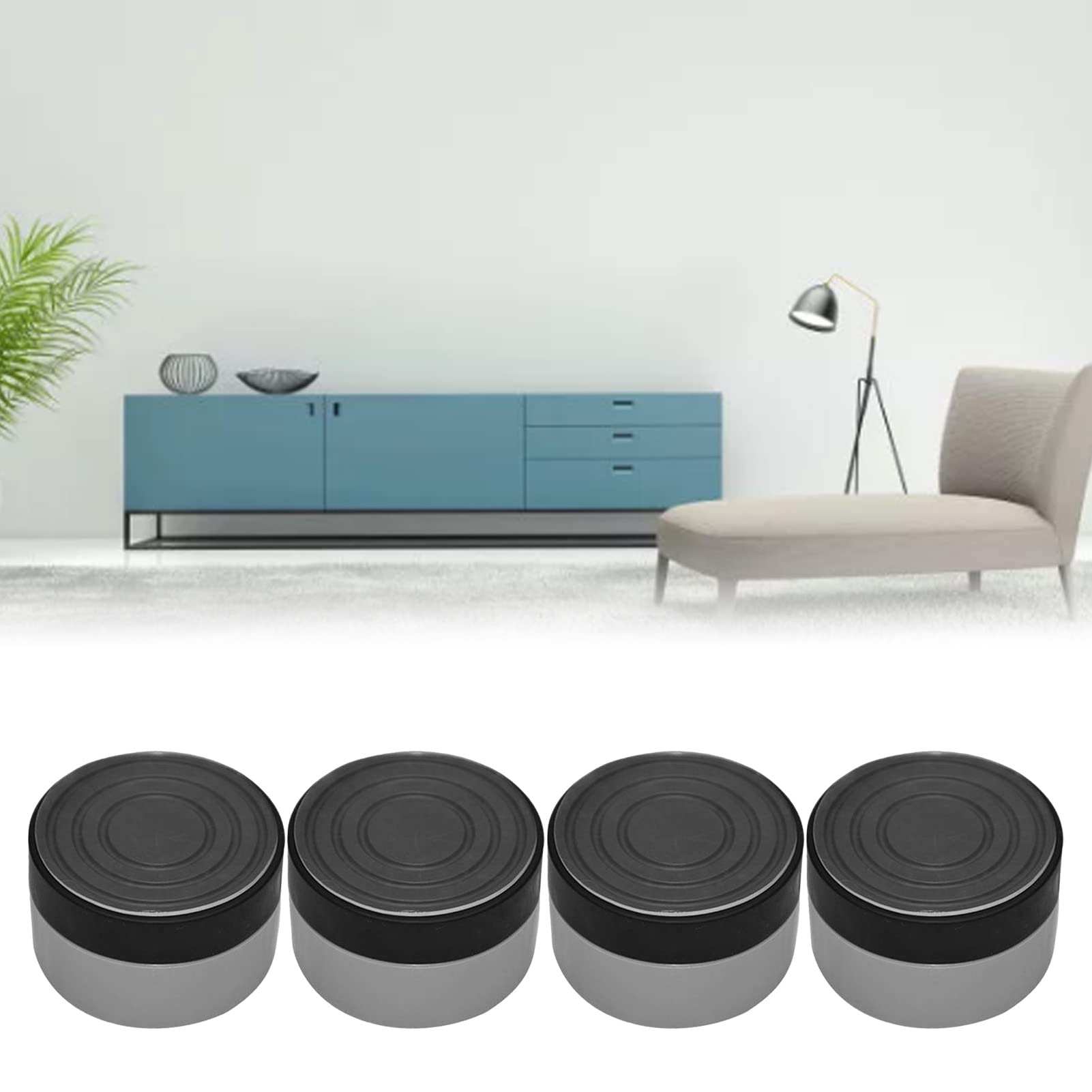 4pcs Washer Dryer Pad, Heightened Anti Vibration Anti Slip Washer Dryer Stand Anti Vibration Pads for Washer and Dryer
