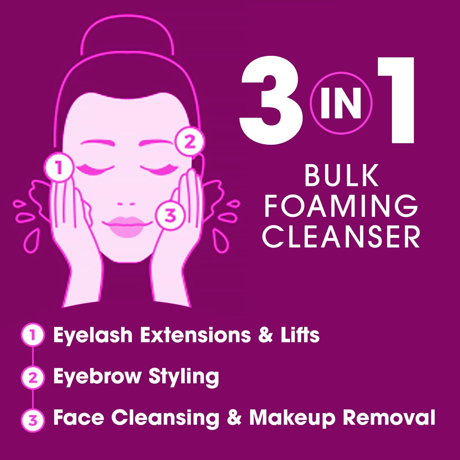 Professional Lash Shampoo for Eyelash Extensions Bulk 3.98L - 1.05 Gallon with 50 Aftercare Cards - Premium Made in America Eyelid Foaming Cleanser - Salon Lash and Brow Wash - Passion Fruit Scent
