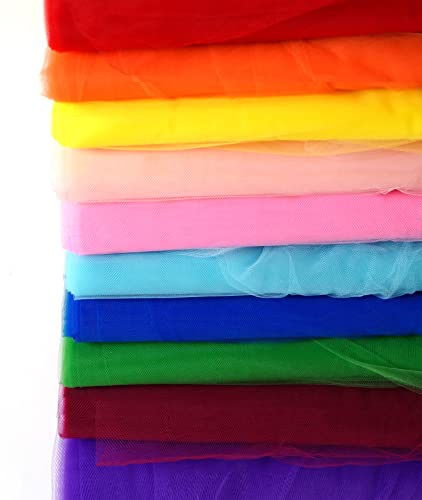 Aberything Fabric Tulle 54" x 40 Yards DIY Craft Tulle Wedding Decoration(40 Yards, Black)