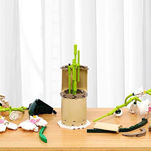 588 Pieces Flower Bouquet Building Kit Orchid Bonsai Building Blocks Set for Adults,Valentine's Day Birthday for Her,Artificial Flowers DIY Home Office Decor