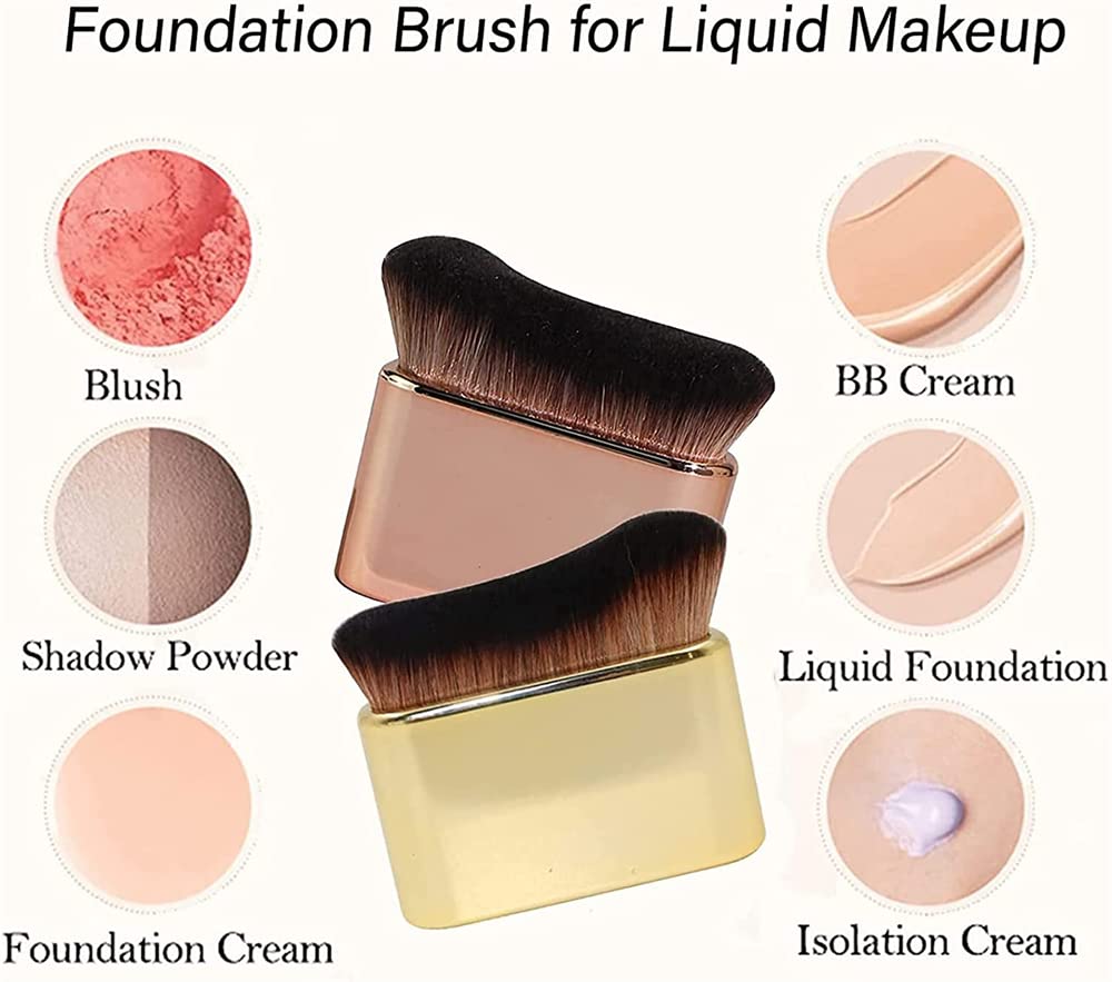 2PCS Siren Makeup Brush, Because Pro Siren Brush, Foundation Brush for Liquid Makeup, Foundation Makeup Brush, Cream or Flawless Powder Cosmetics