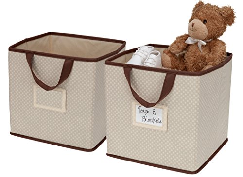 Delta Children 12Piece Foldable Storage Cubes/Bins, Beige