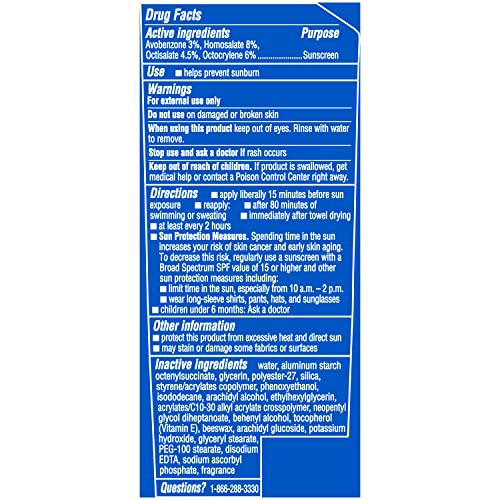 Coppertone SPORT Sunscreen SPF 30 Lotion, Water Resistant Sunscreen, Body Sunscreen Lotion, 7 Fl Oz