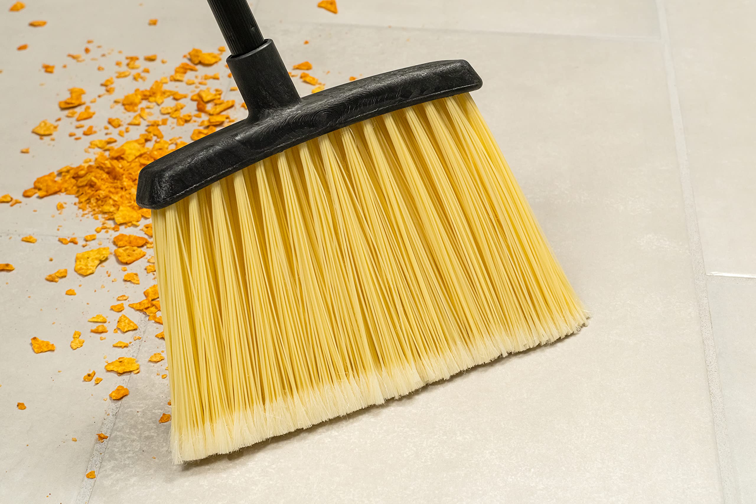 Carlisle FoodService Products CFS Duo-Sweep Plastic Large Debris Lobby Broom with Handle, 36 Inches, Natural