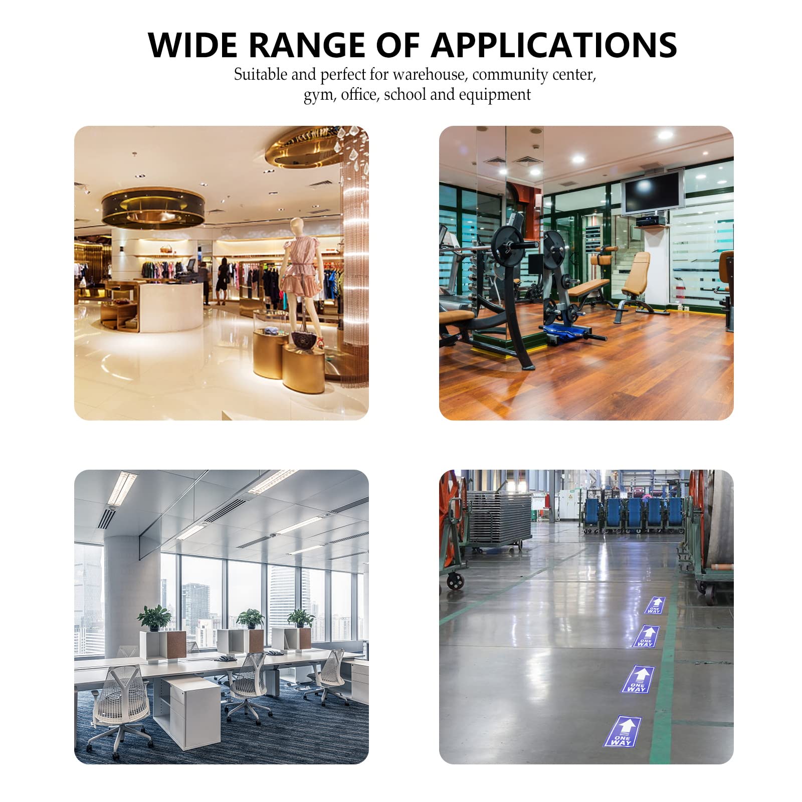 5pcs Point to Logo Sticker Direction Floor Sticker Warning Stickers One Way Floor Ground Sign Blue Stickers Indicator Caution Ground Label Carpet PVC Self-Adhesive 3D Pearlescent