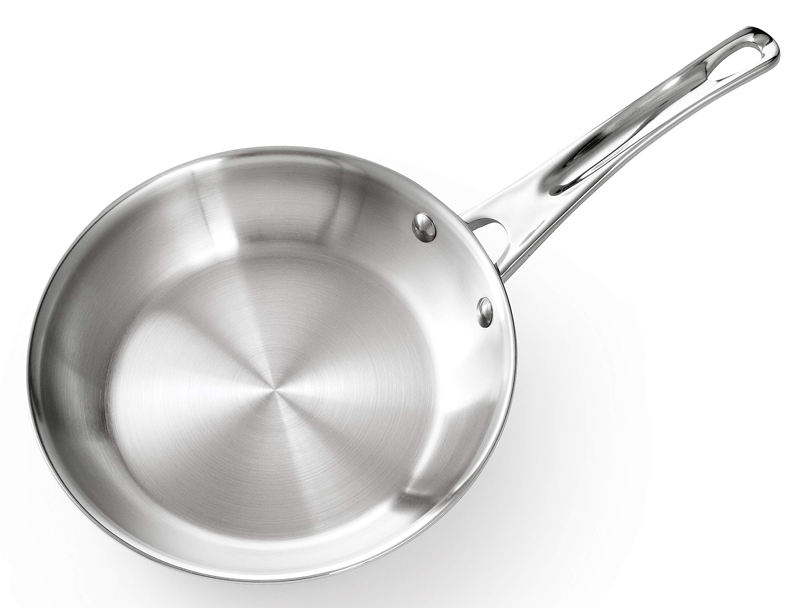 Ozeri 12" Professional Series Stainless Steel Frying Pan, 100% PTFE-Free Restaurant Edition, Made in Portugal
