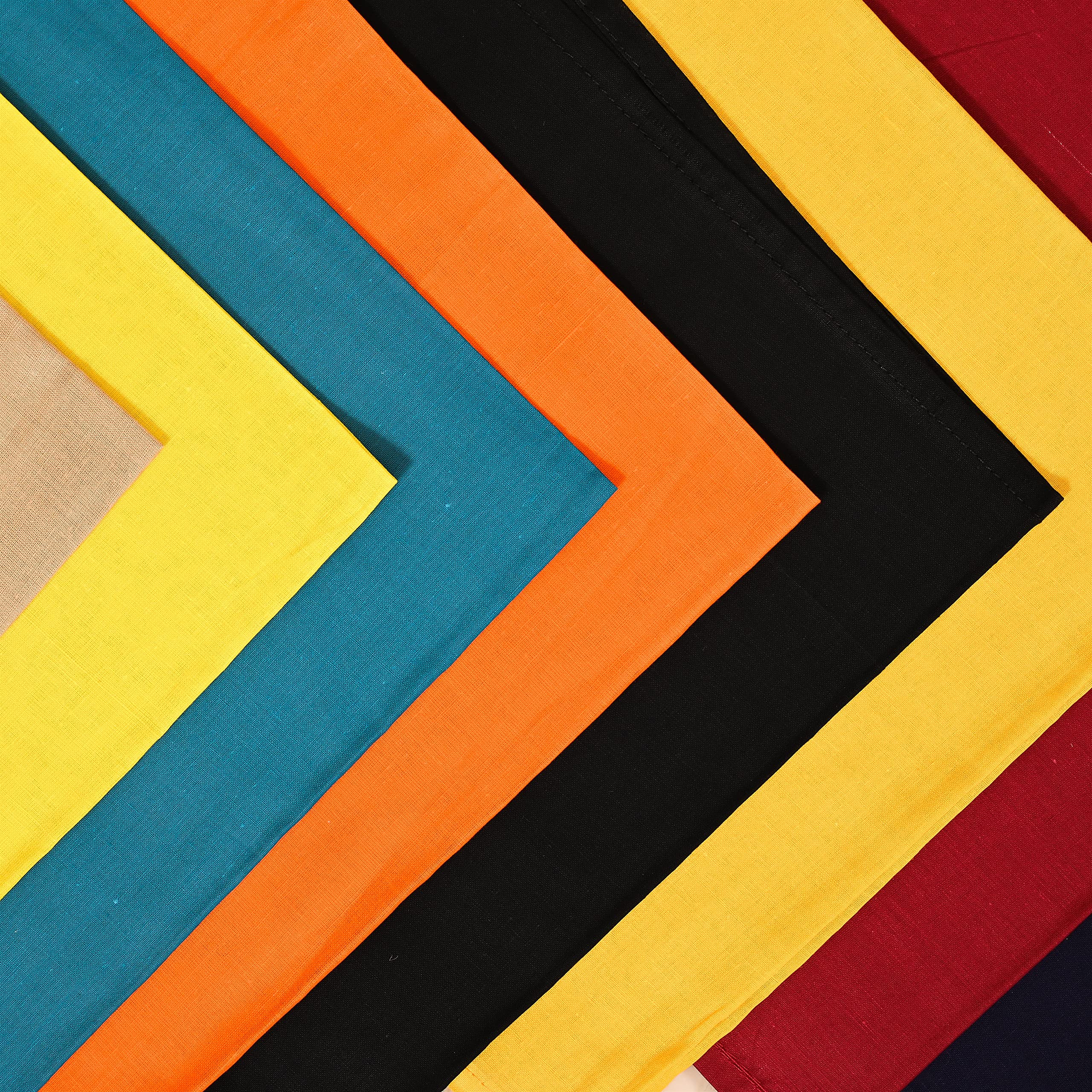 20x20 Multi,Cocktails Napkins, Cloth Napkin,Wedding Napkins, Mitered Corner & Generous Hem, Machine Washable Dinner Napkins, 12 Pack