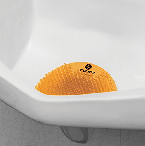 AirWorks AWSFUS231-BX Splash Free Urinal Screen, Citrus Grove, Light 0.22 lb., 8" Height, 6" Width, Orange (Pack of 10)