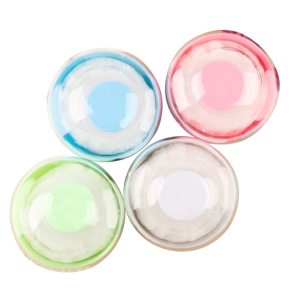 LEORX 4pcs Baby Powder Puff Case Talcum Powder Puff Container Box for Baby Infant Newborn