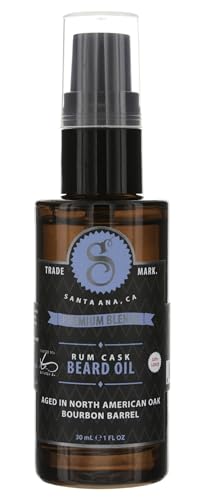 Suavecito Premium Blends Beard Oil - Leave-In Beard Conditioner For Softening Hair, Hydrating Skin, Eliminating Beard Dandruff, Healthy Beard Growth - Rum Cask Fragrance - 1 oz