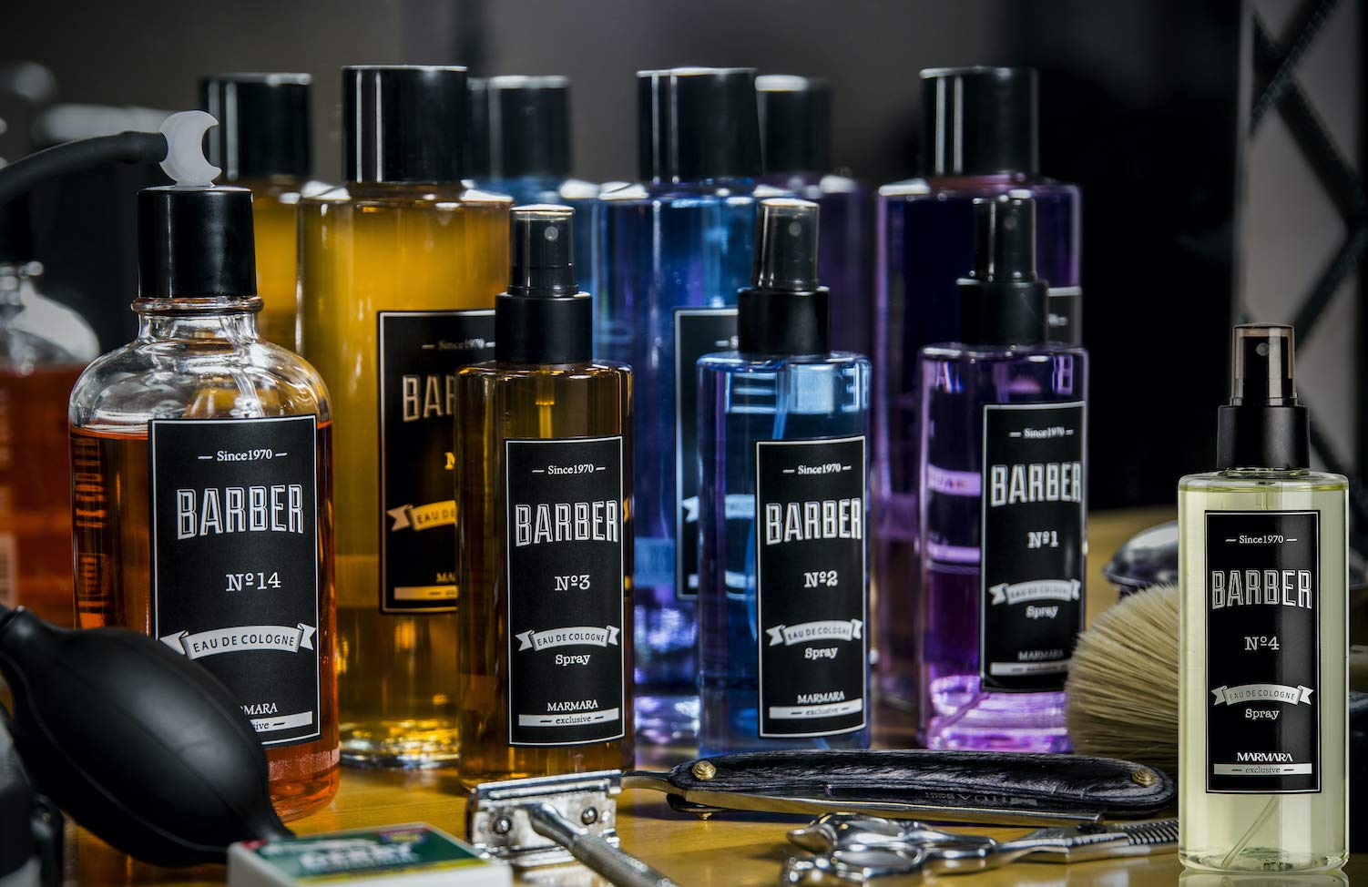 Marmara Barber Cologne - Best Choice of Modern Barbers and Traditional Shaving Fans (No 4 Green, 250ml x 2 Bottles)
