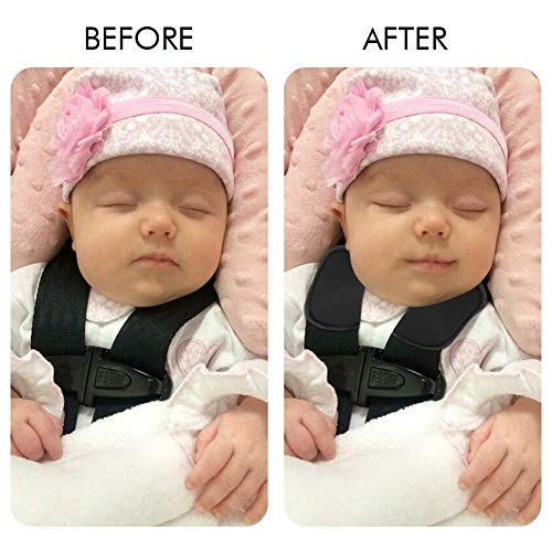 3 pc Cushion Shoulder Harness Pad Covers and Handlebar Covers Grips Slip On for CHICCO Baby Child Strollers and/or Car Seats Accessories Replacement Parts (3 pc Cushions Only)