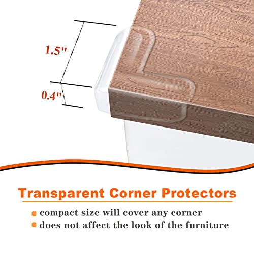 Gudui 12 Pack Corner Guards Clear Corner Protectors High Resistant Adhesive Gel Best Baby Proof Corner Guards Stop Child Head Injuries Tables, Furniture & Sharp Corners Baby Proofing (L-Shaped)