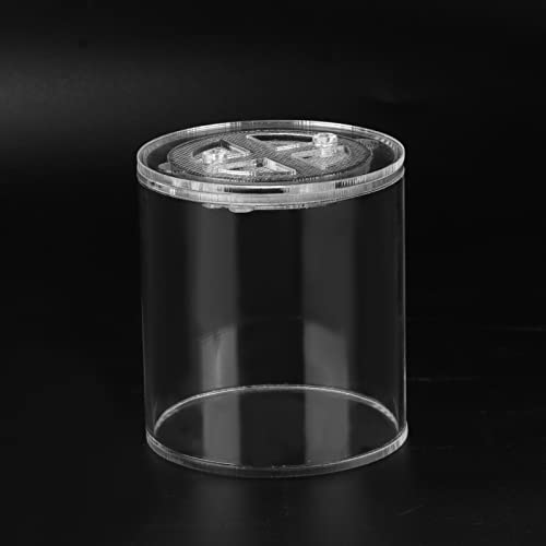 Acrylic Mini Reptile Tank Habitat Cricket Terrarium Reptile Breeding Case Circular with Top Cover for Spider Small Animals